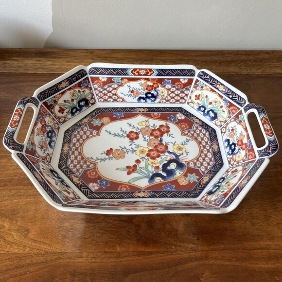 Vintage | Dining | Vintage Japanese Imari Octagonal Serving Bowl Slot ...